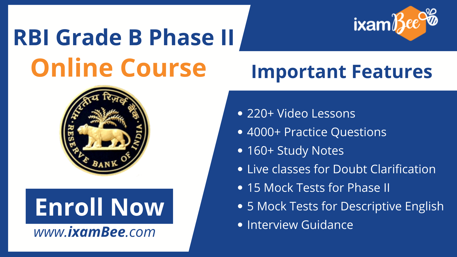 RBI Grade B Phase 2 Preparation, Online Course & Coaching